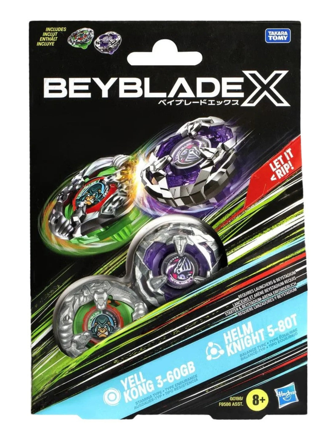 Beyblade X Yell Kong 3-60GB & Knight Shield 5-80T Dual Pack BX-14 – The ...